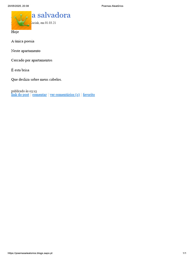 Poemas Aleatórios | PDF