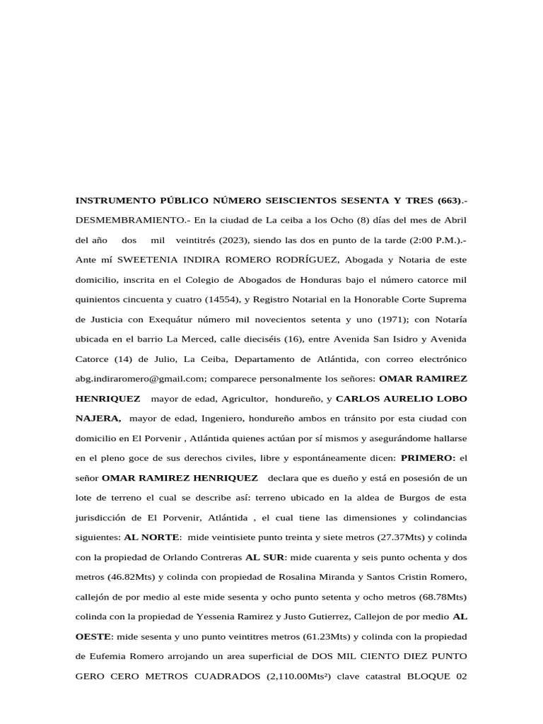 Desmembramiento Lobo | PDF | Ley común | Derecho Civil (Common Law)