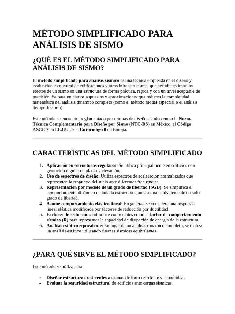 Método Simplificado de Análisis Sísmico | PDF | Diseño | Puente