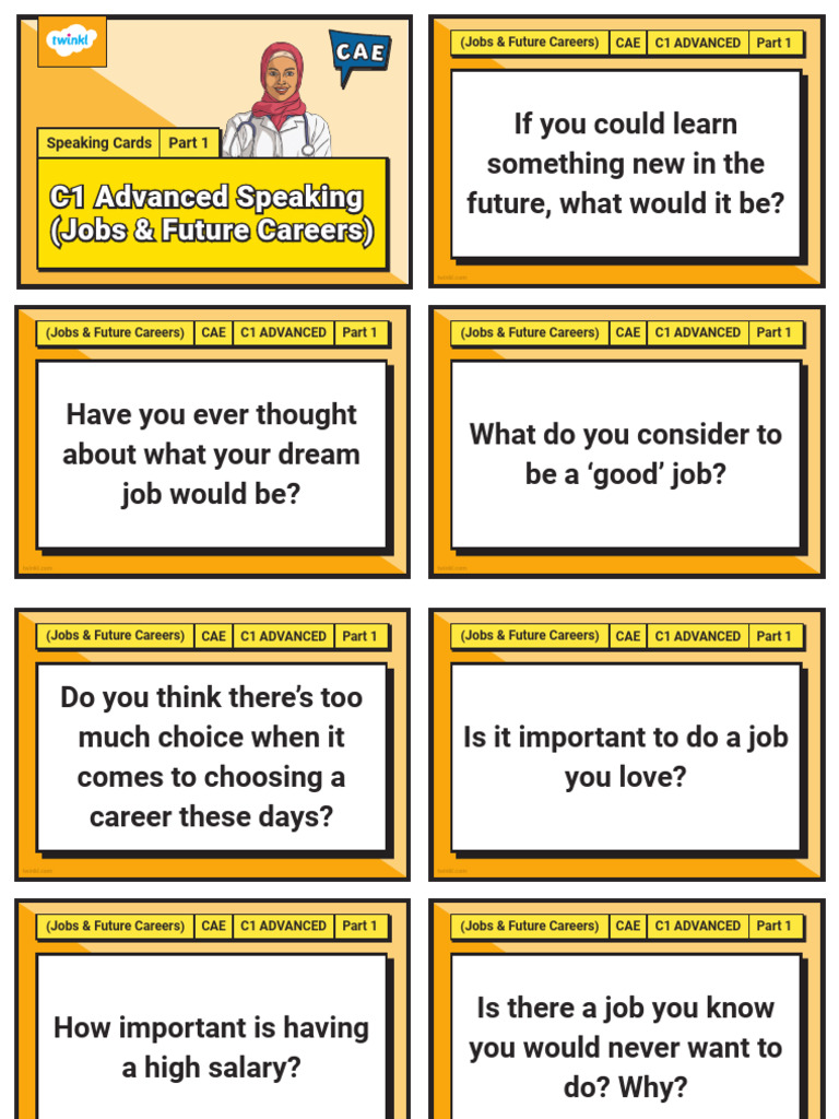 Speaking Activity - Future Jobs | PDF | English As A Second Or Foreign ...