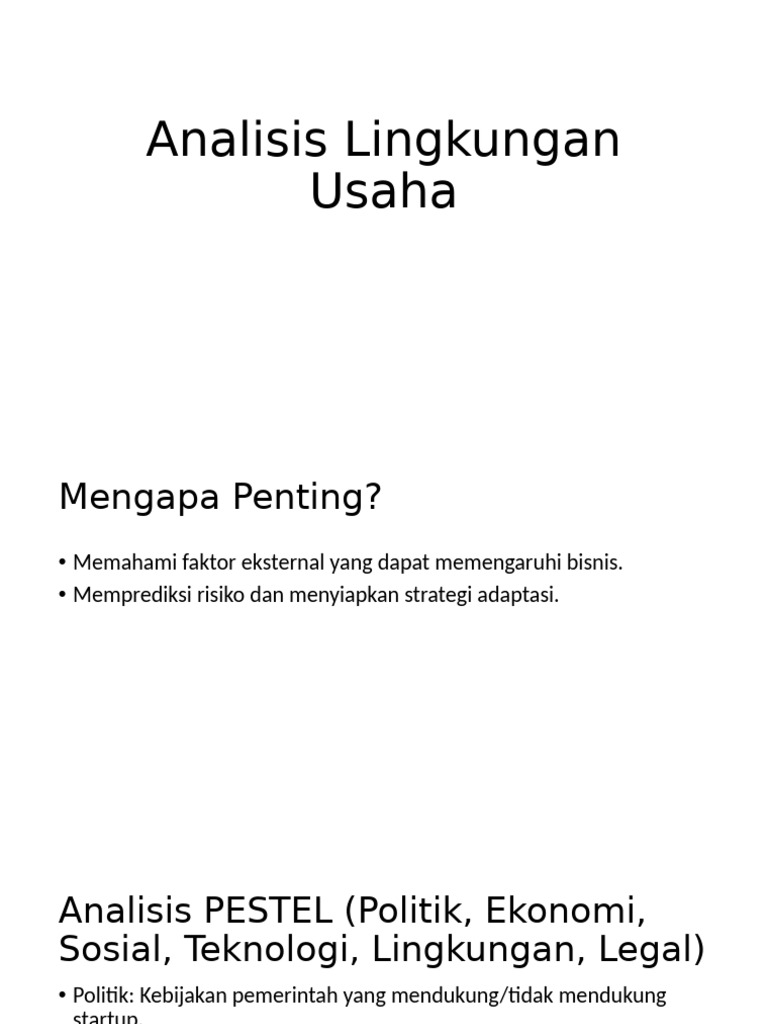 Analisis PESTEL dan SWOT Smart Farming | PDF