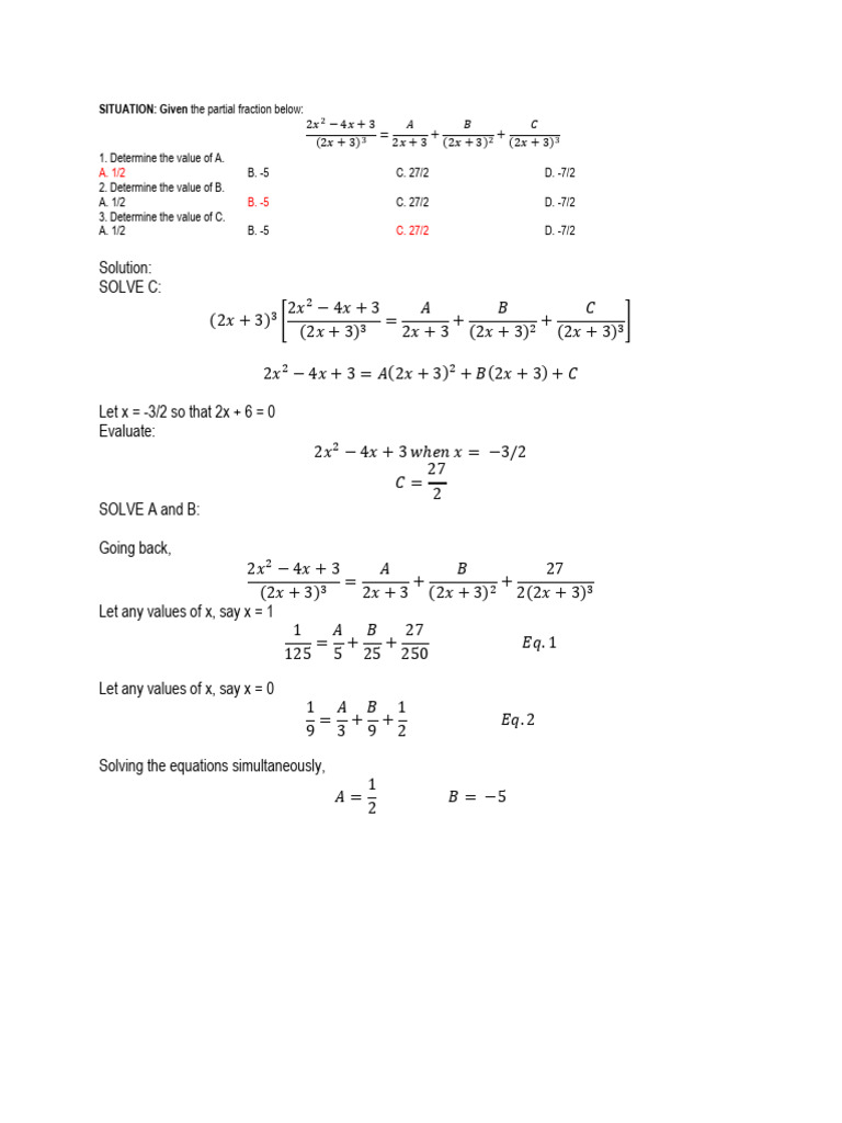 Refresher Exam 1 Solution | PDF | Cartesian Coordinate System ...