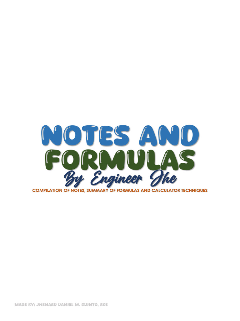 Structural Engineering Formulas Guide | PDF | Young's Modulus ...