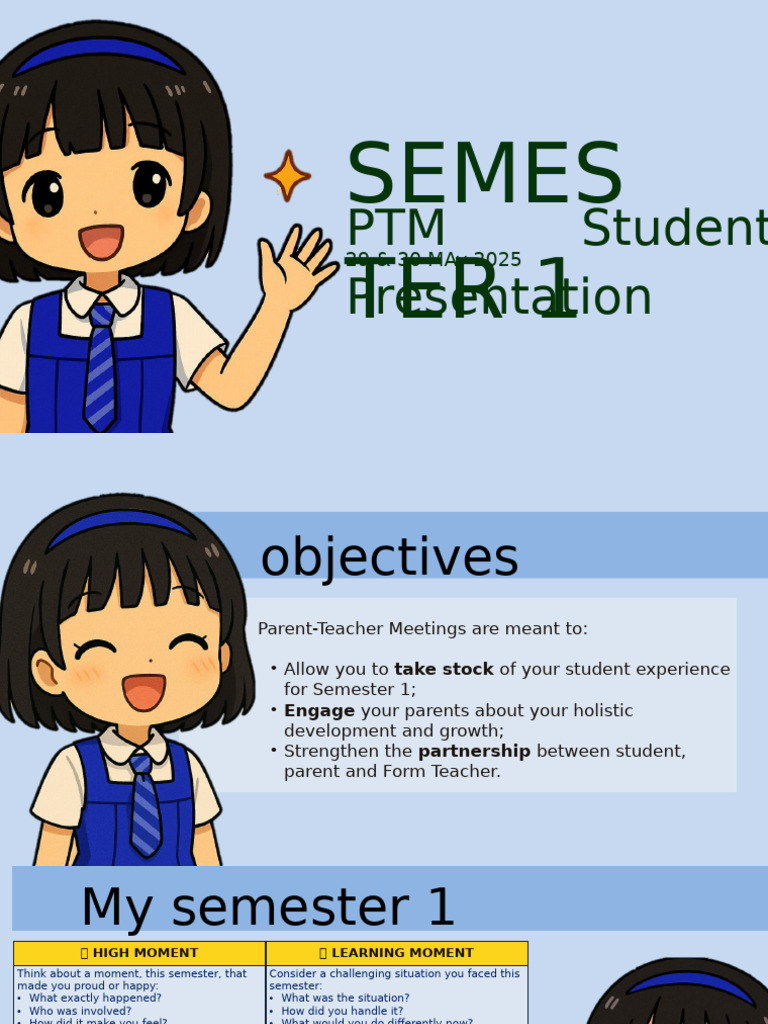 2025 Semester 1 PTM Student (Template) | PDF