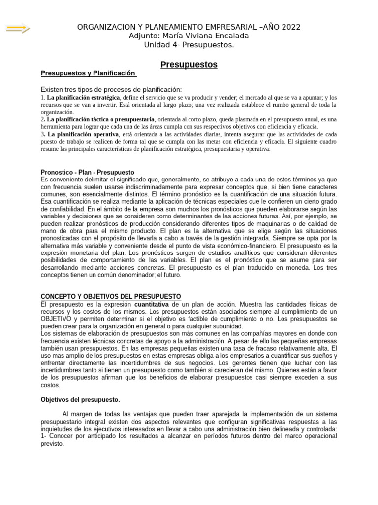 Teorico Presupuestos-2023 | PDF | Presupuesto | Planificación