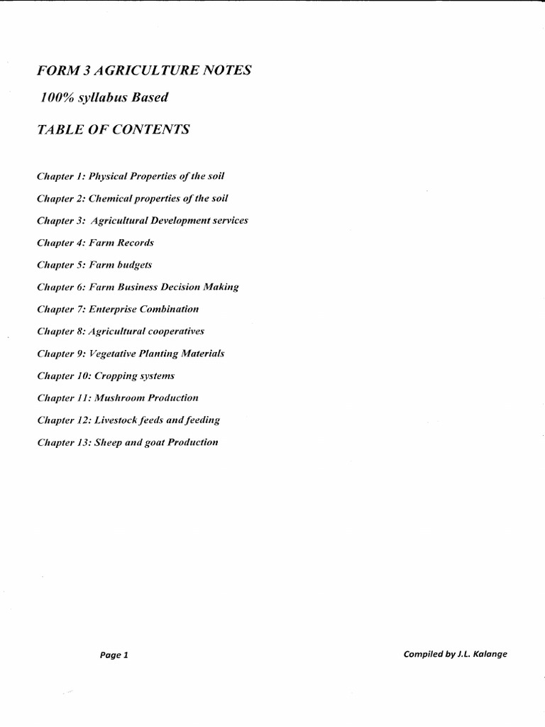 -Agriculture_best_form_3_new_syllabus | PDF