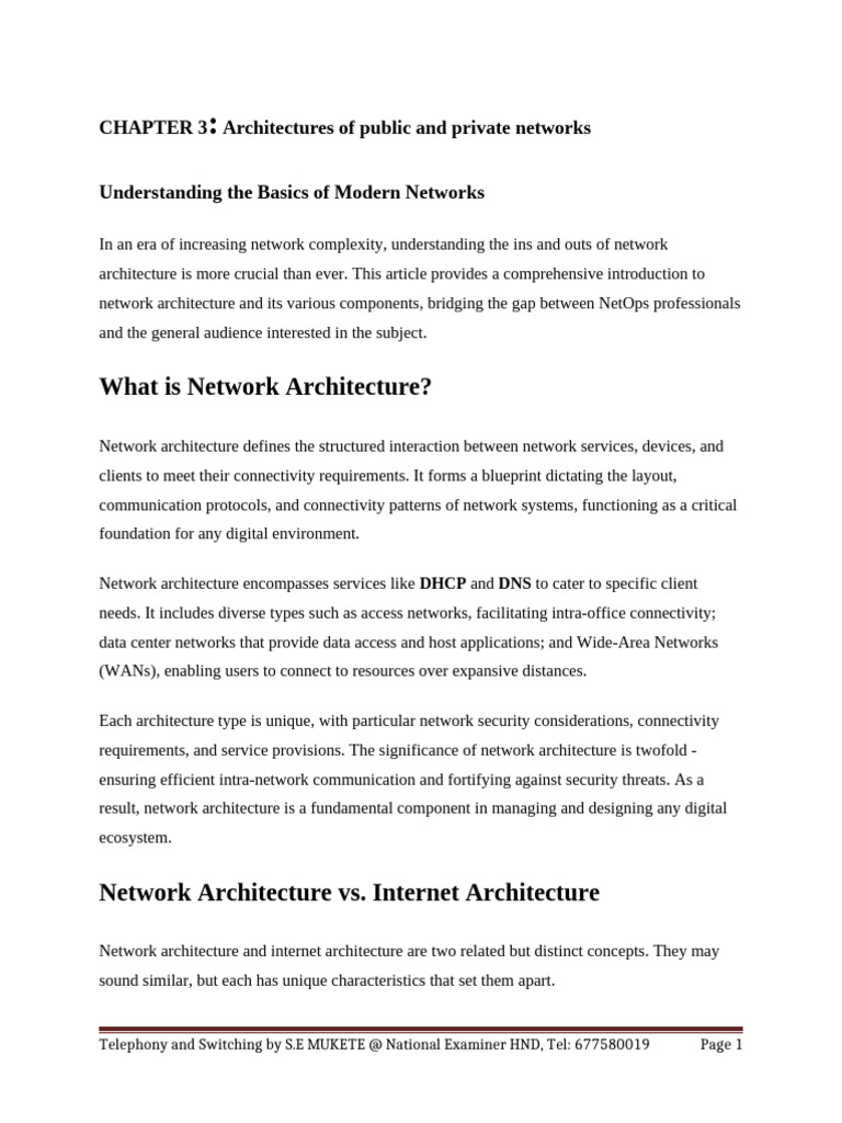 Telephy and Switching HND | PDF | Computer Network | Internet Protocol Suite