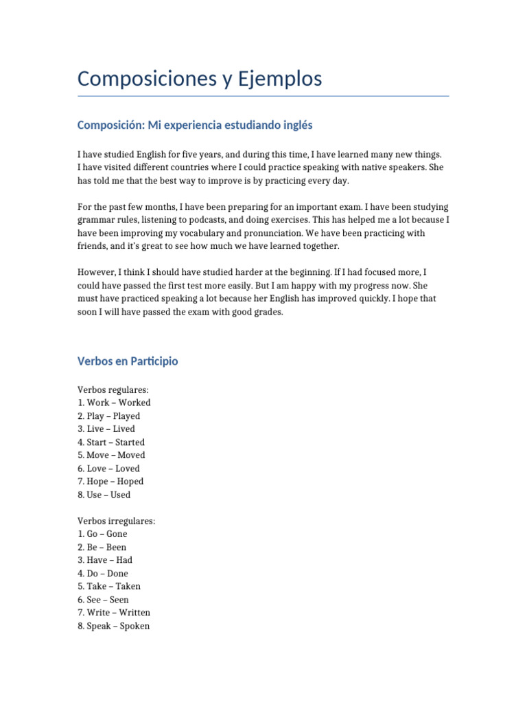 Composiciones Ejemplos | PDF