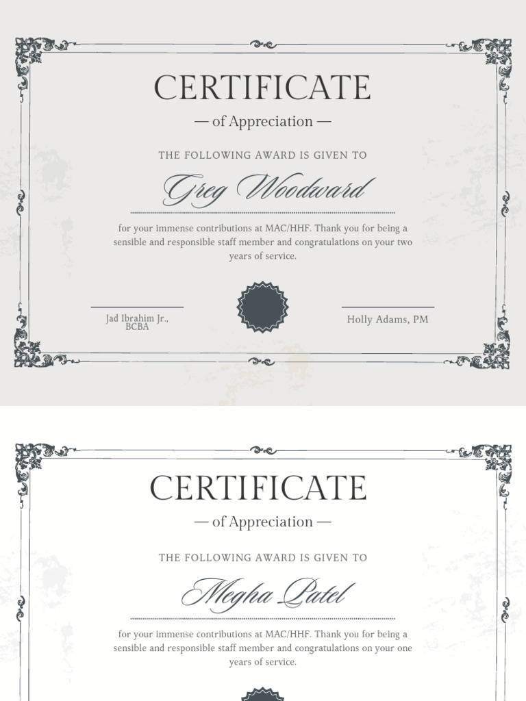Blue and White Minimalist Employee of The Month Certificate PDF | PDF