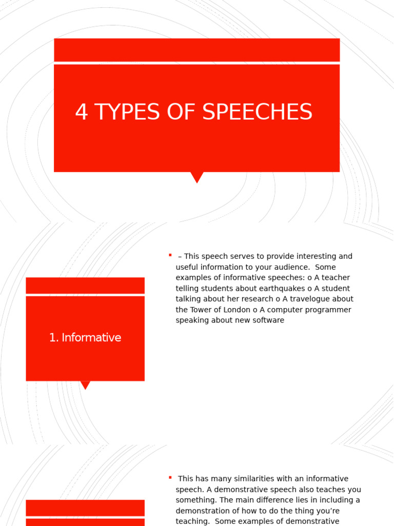 Types of Speeches | PDF