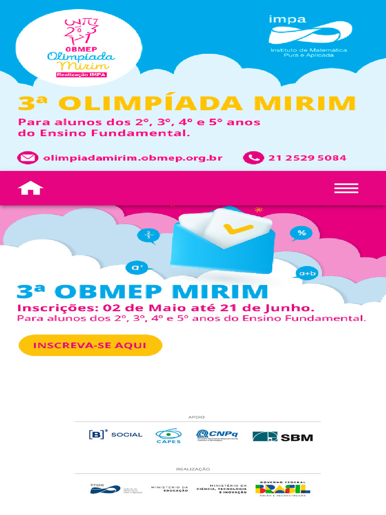 Obmep - Olimpíada Mirim | PDF
