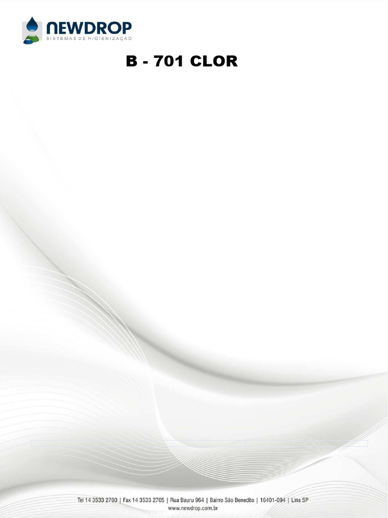 Detergente Alcalino Clorado B-701 | PDF