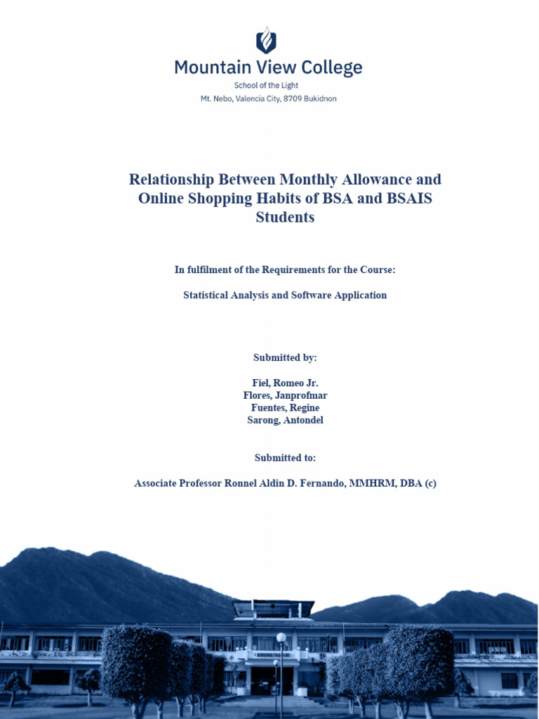 Final Fuentes Group Stats - Relationship Between Monthly Allowance and ...