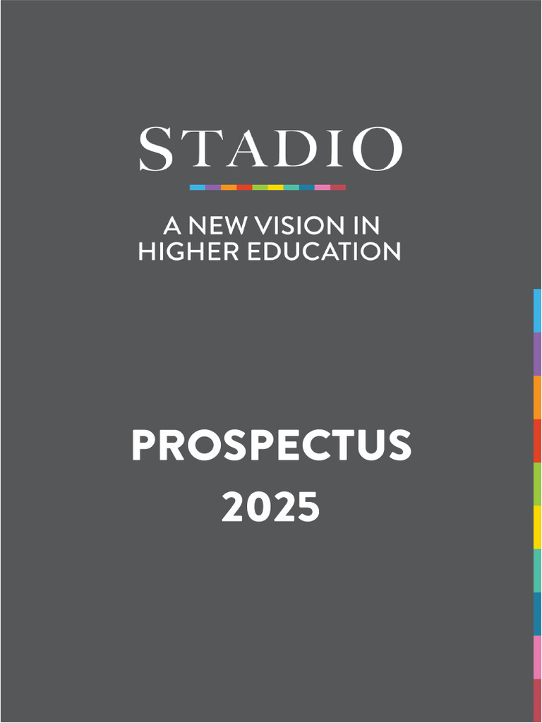 STADIO 2025 Prospectus Overview | PDF | Master's Degree | Doctorate