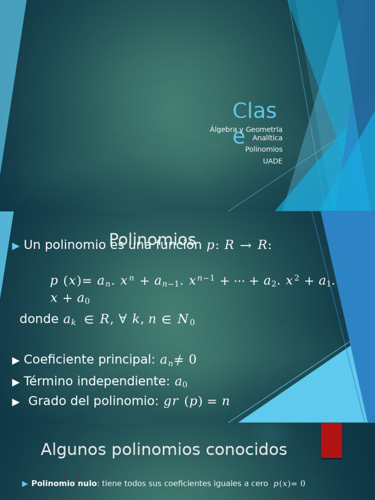 3. Polinomios | PDF | Polinomio | División (Matemáticas)