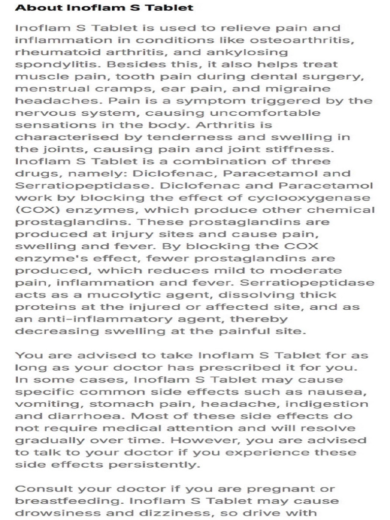 Inoflam Capsule Info. | PDF