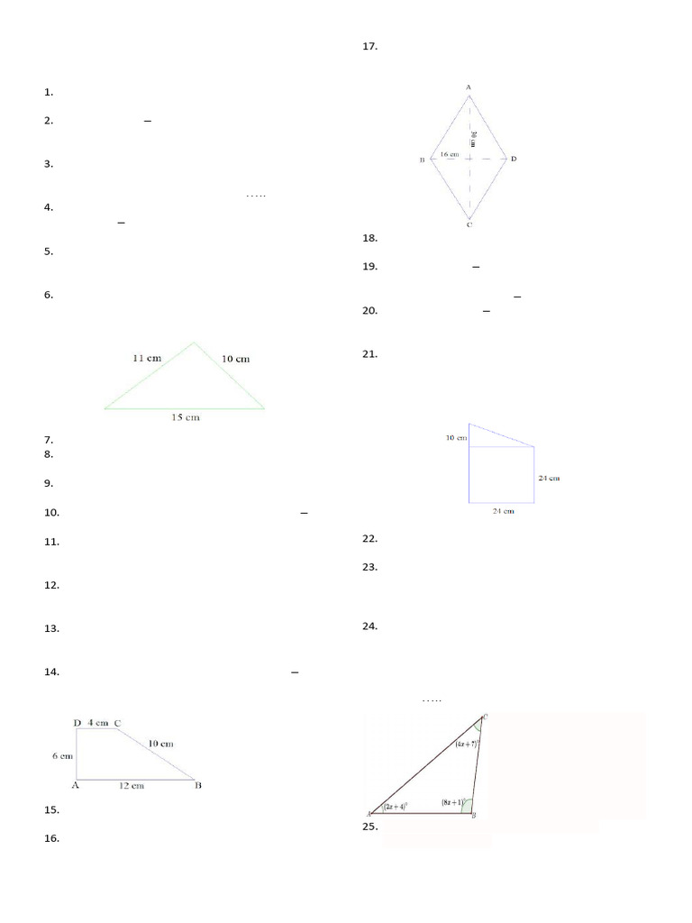 SOAL - Segitiga Dan Segiempat | PDF