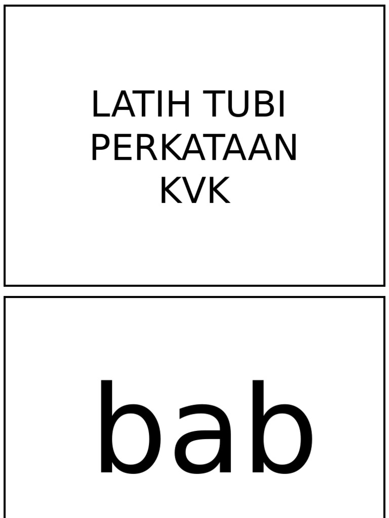 8 - Perkataan KVK | PDF