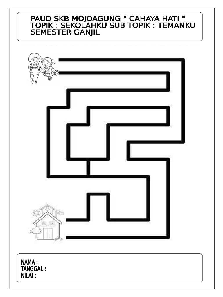 MAZE DAN MENEMPEL HURUF HIJAIYAH | PDF