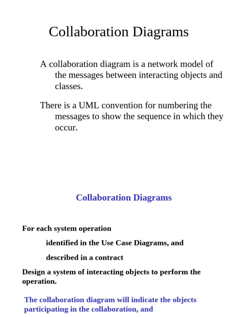 UML Collaboration Diagram Overview | PDF | Use Case | Unified Modeling ...