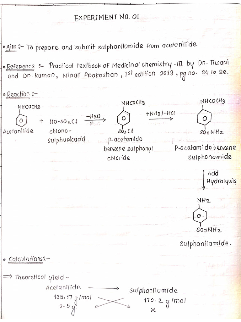 Medicinal Chemistry 3 practical pdf | PDF