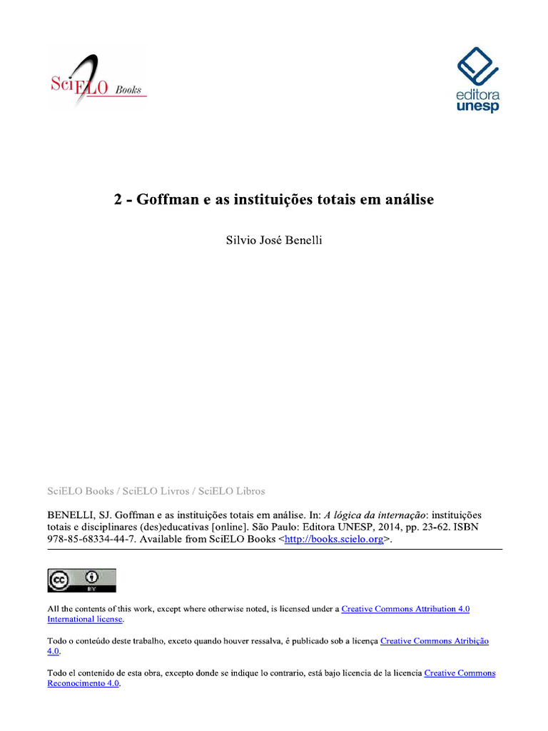 Goffman e As Instituições Totais | PDF
