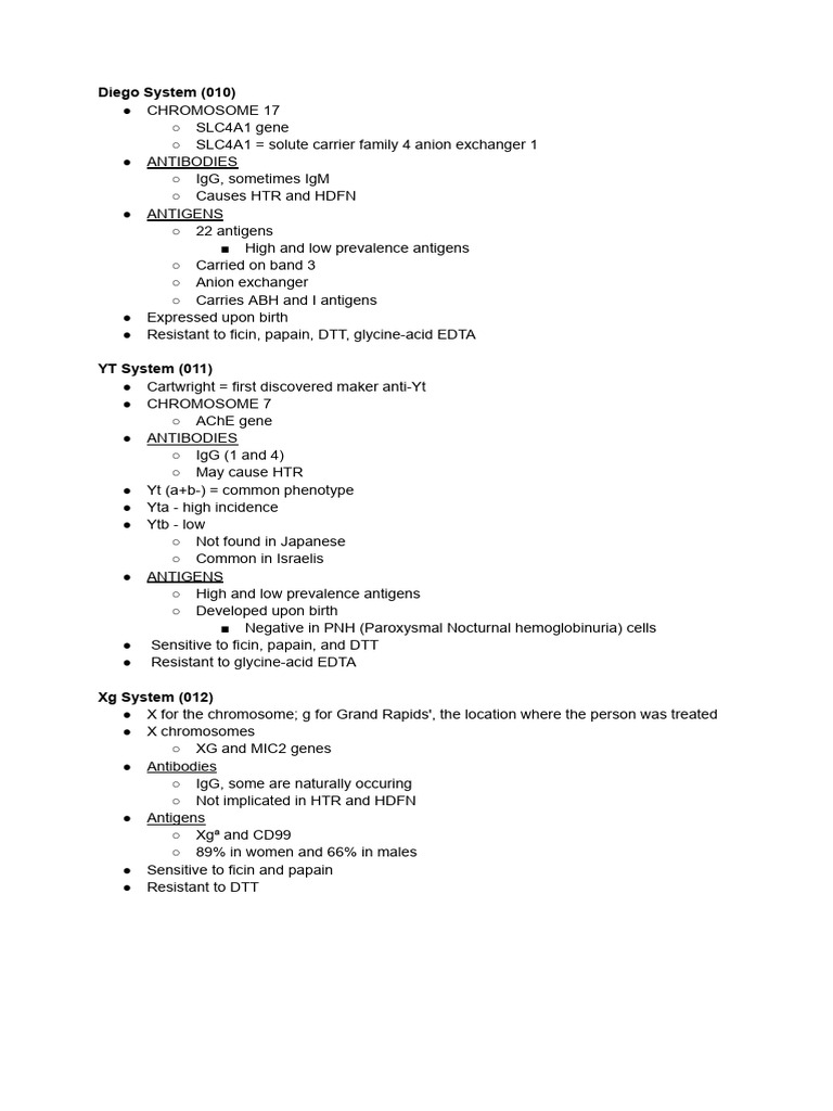 Blood Group Systems Overview and Antigens | PDF | Antibody | Complement ...
