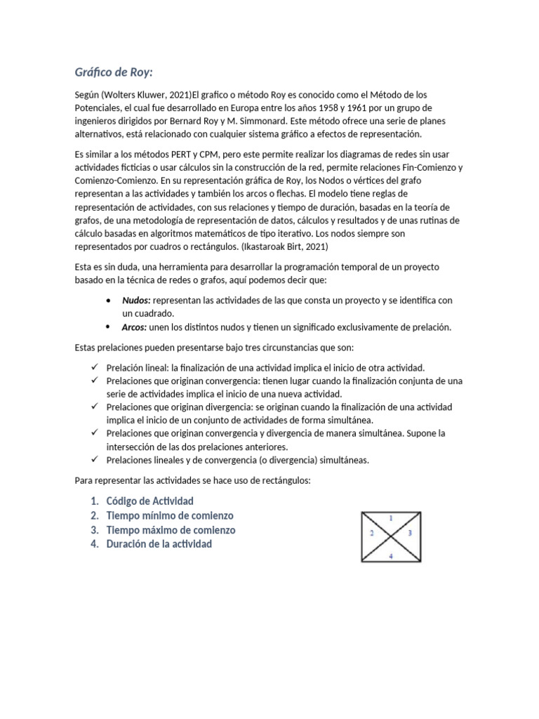 Diagrama de Roy: Método de Potenciales | PDF | Informática teórica ...