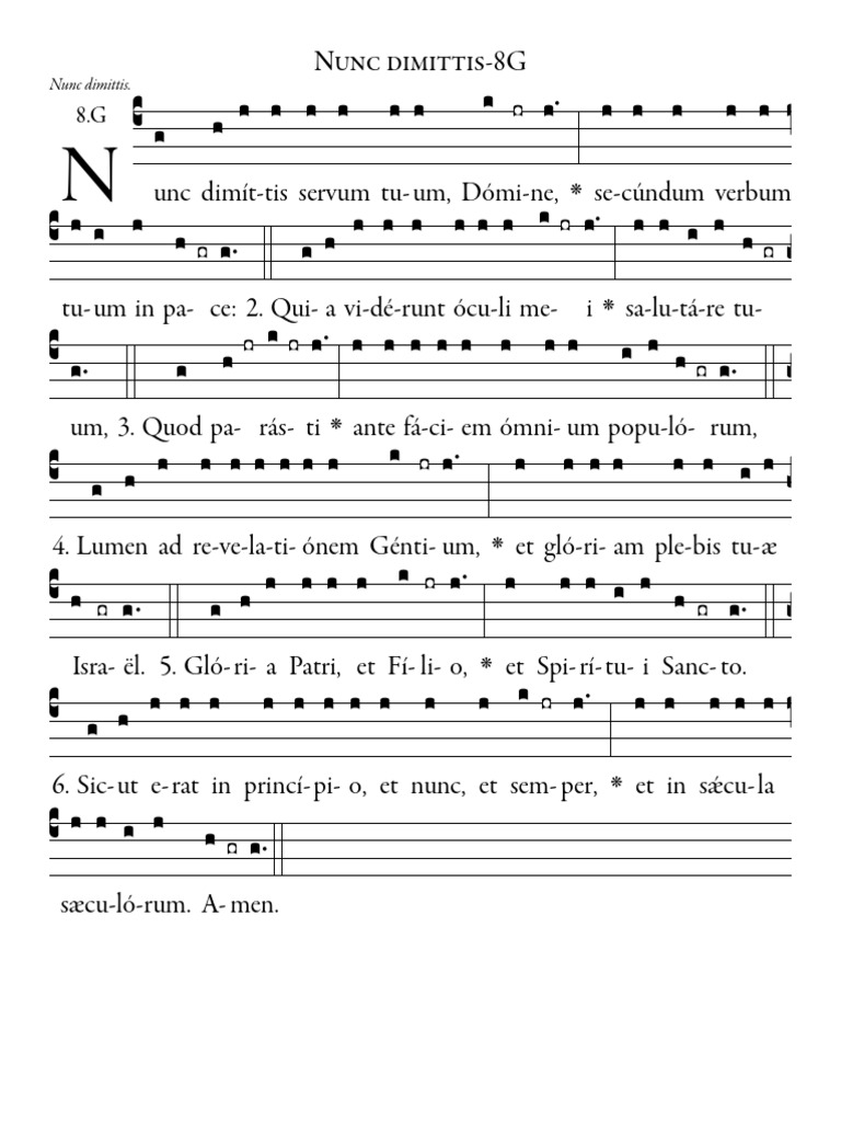 Nunc Dimittis | PDF