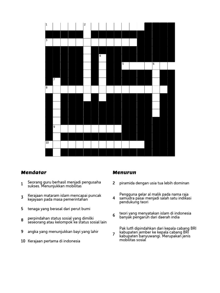 Bermain Teka-Teki Silang - Puzzel - Org 1 | PDF