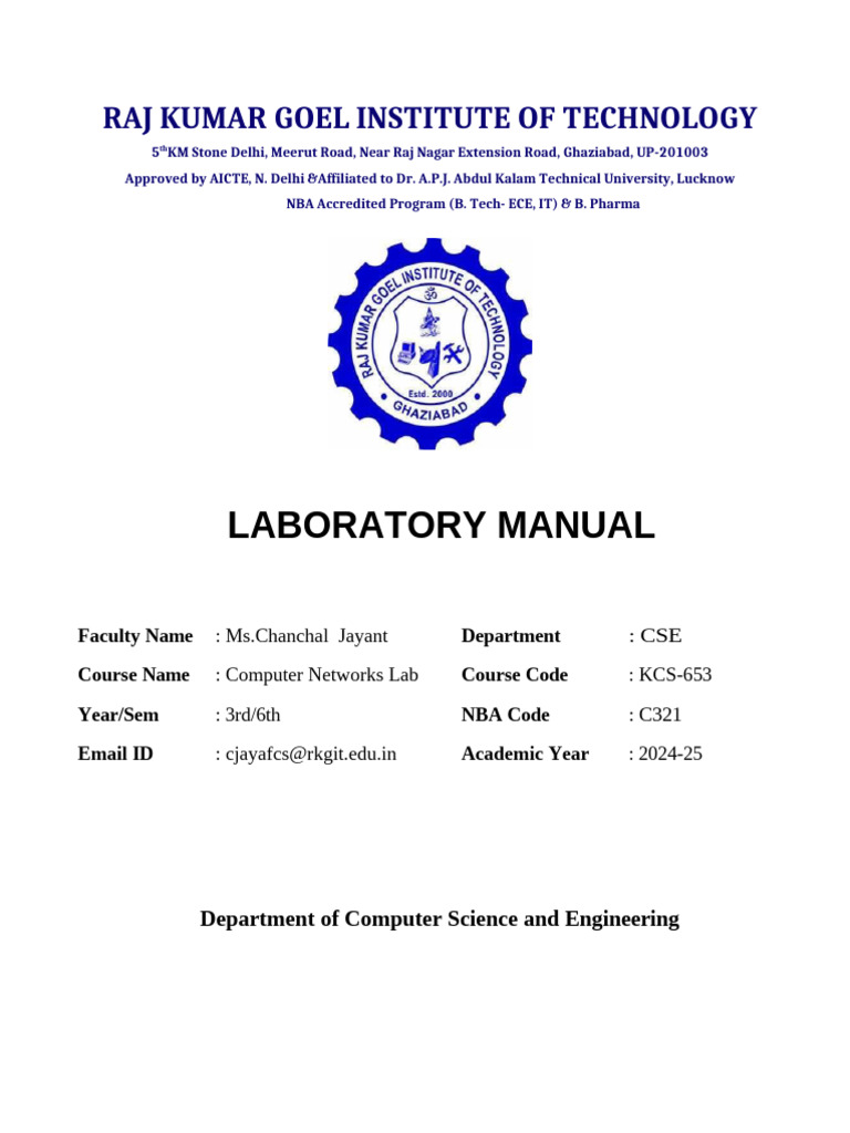 CN Lab Mannual !!! (1) - 1 | PDF | Network Switch | Computer Network