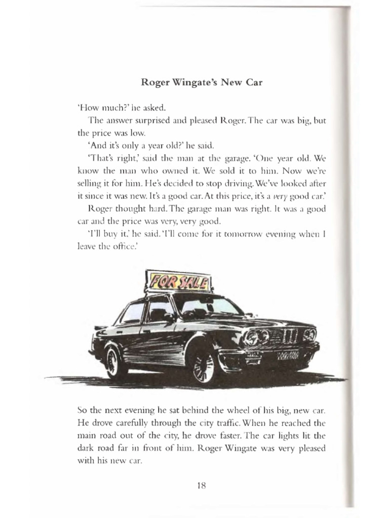 Cuento Ingles RogerWingatesNewCar | PDF