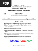 Geography F4 Mock - 2025 | PDF | Fault (Geology) | Rain