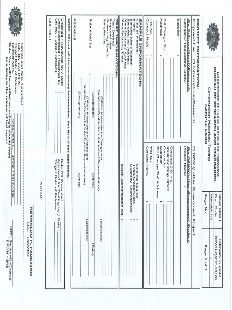 BRS Sample Card | PDF