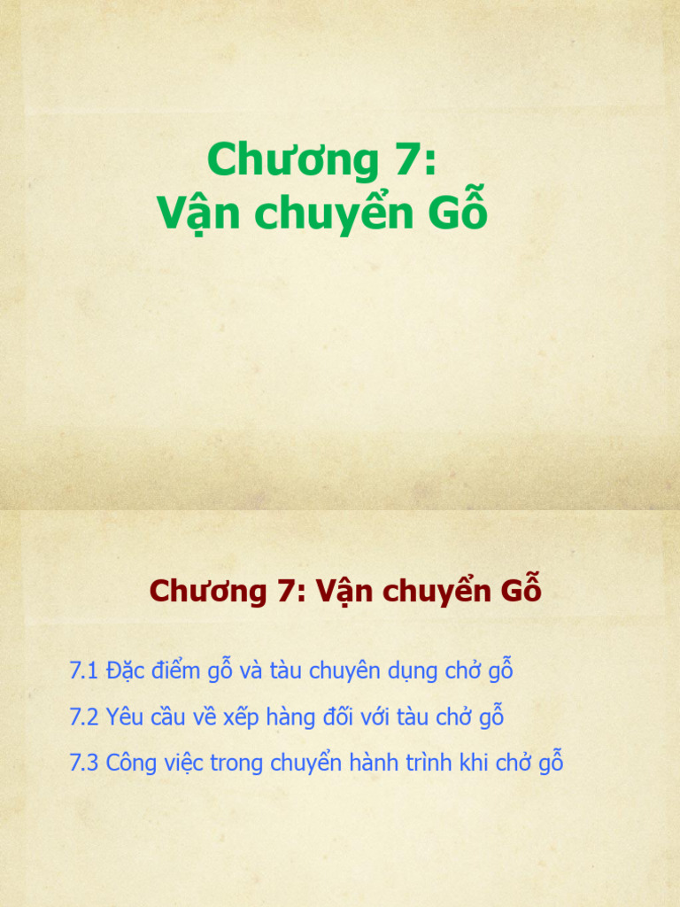 Van Chuyen Go (Timber) - Gui Cho Sinh Vien | PDF