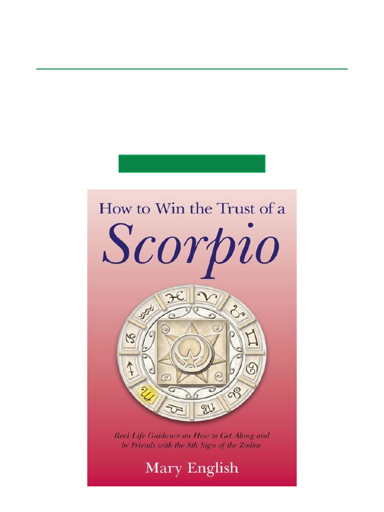New Release How To Win The Trust of A Scorpio Real Life Guidance On How ...