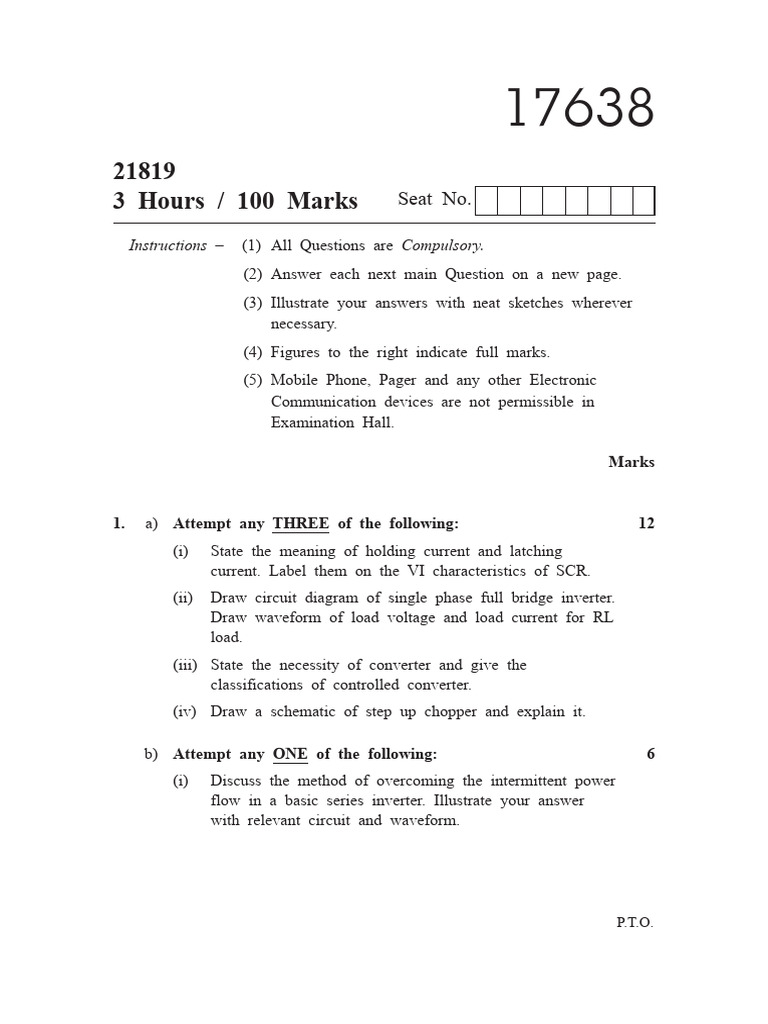 2019 Summer Question Paper (Msbte Study Resources) | PDF | Power Inverter | Electrical Equipment