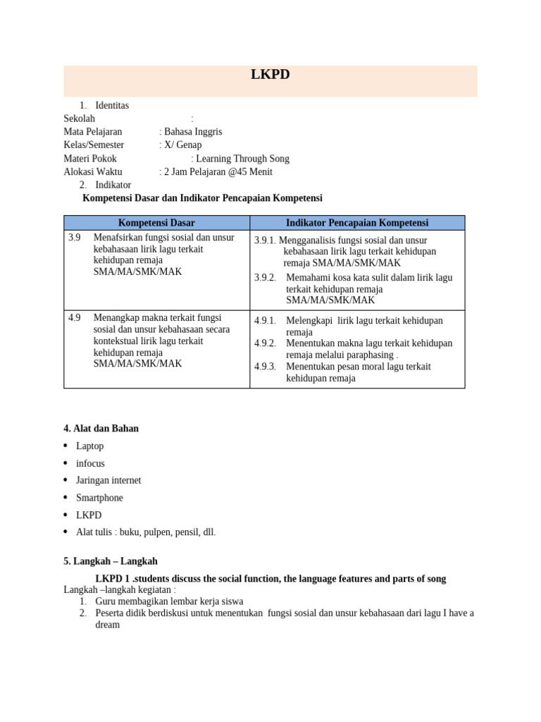LKPD | PDF | Songs Written | Adele
