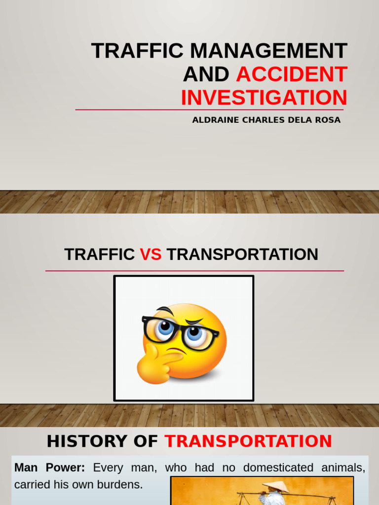 Traffic Management and Accident Investigation | PDF | Traffic | Driver ...