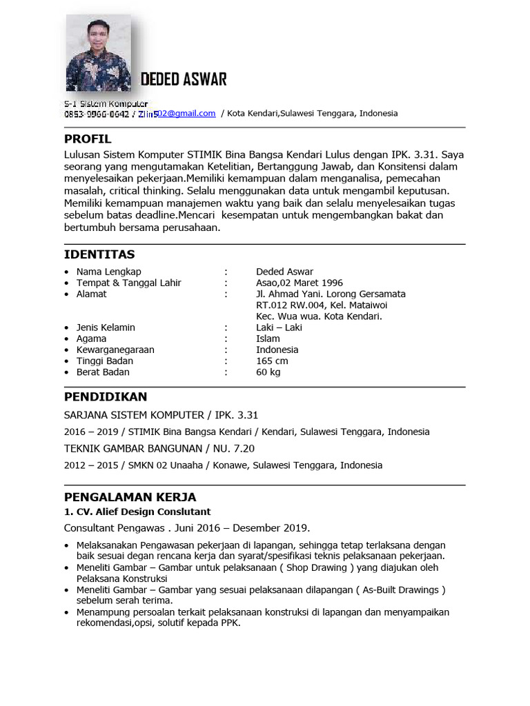 Contoh Curiculum Vitae | PDF