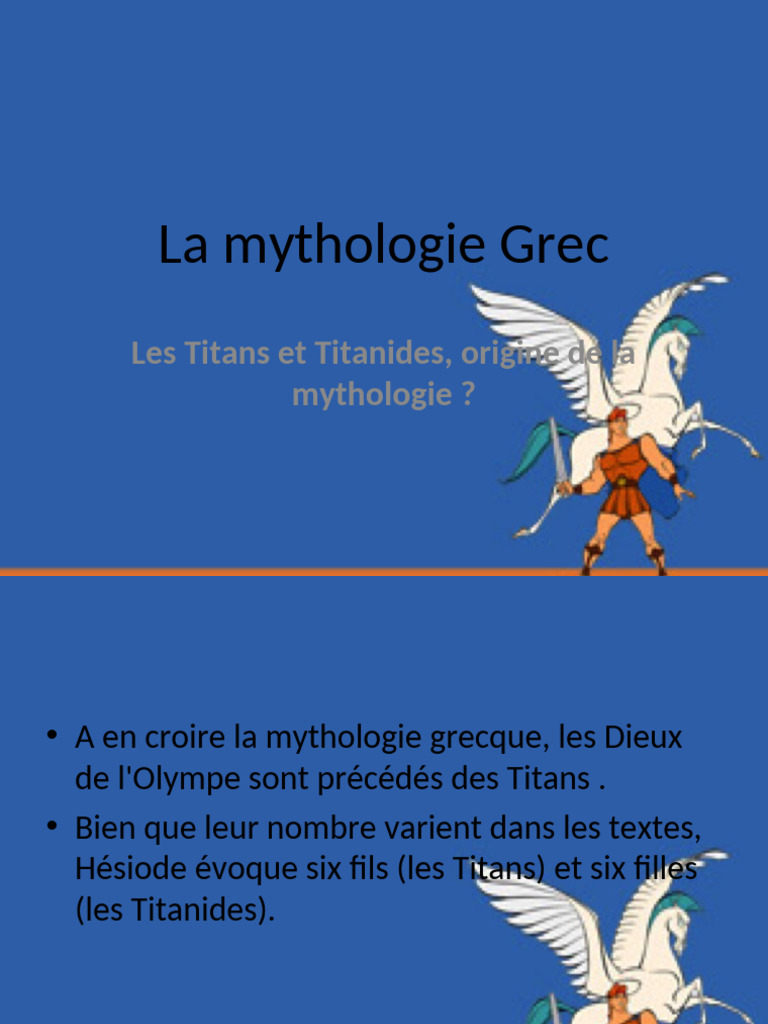 Titans et Titanides de la mythologie grecque | PDF | Religion de la ...