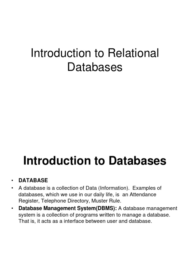 Sql Intro Pdf Relational Database Databases