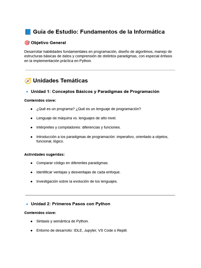 Guia Fundamentos de La Informatica | PDF | Lenguaje de programación | Ingeniería de software