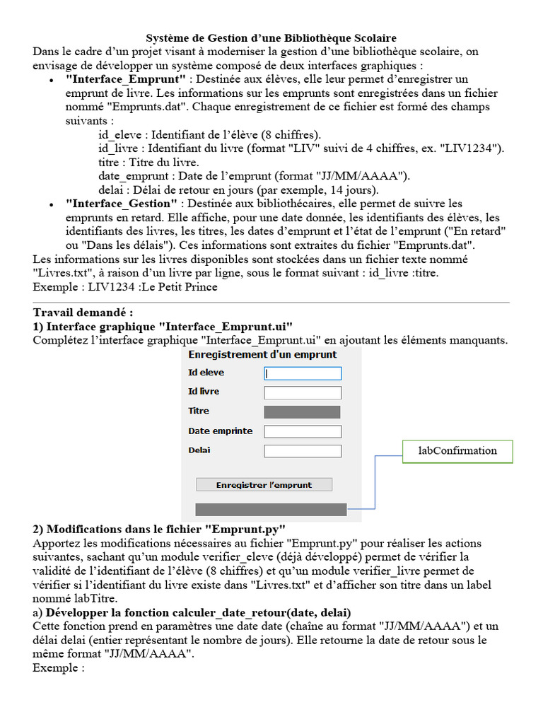 Bibliothèque Scolaire | PDF | Fichier informatique | Interface graphique
