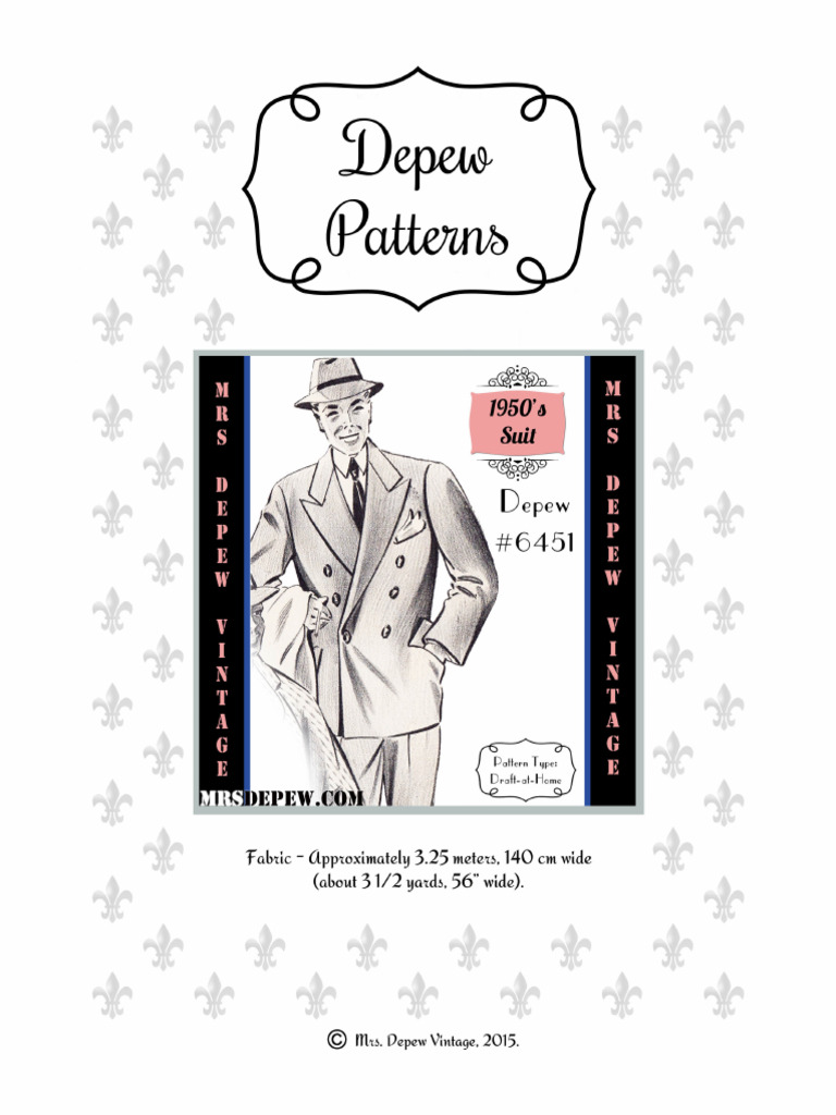 S Mens Suit Pattern Updated | PDF