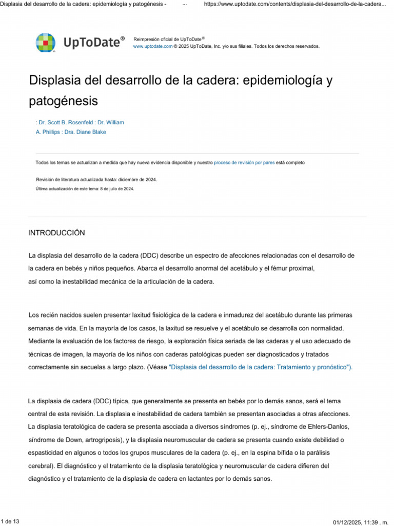 Developmental Dysplasia of The Hip - Epidemiology and Pathogenesis | PDF | Paro cardíaco ...