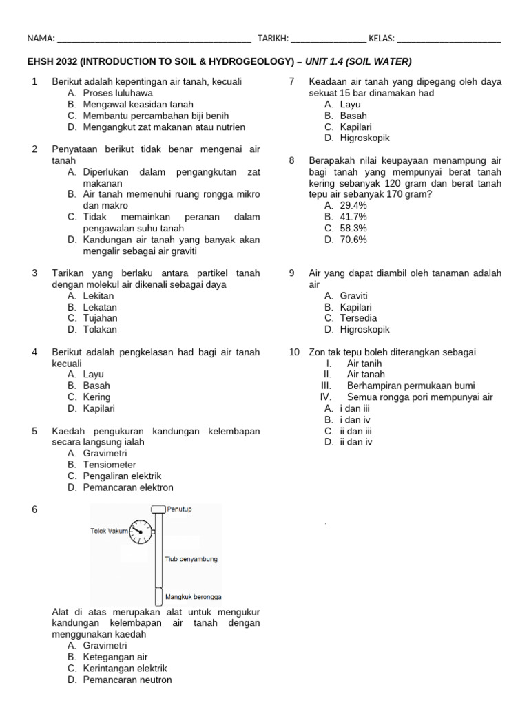 KUIZ Soil Water | PDF