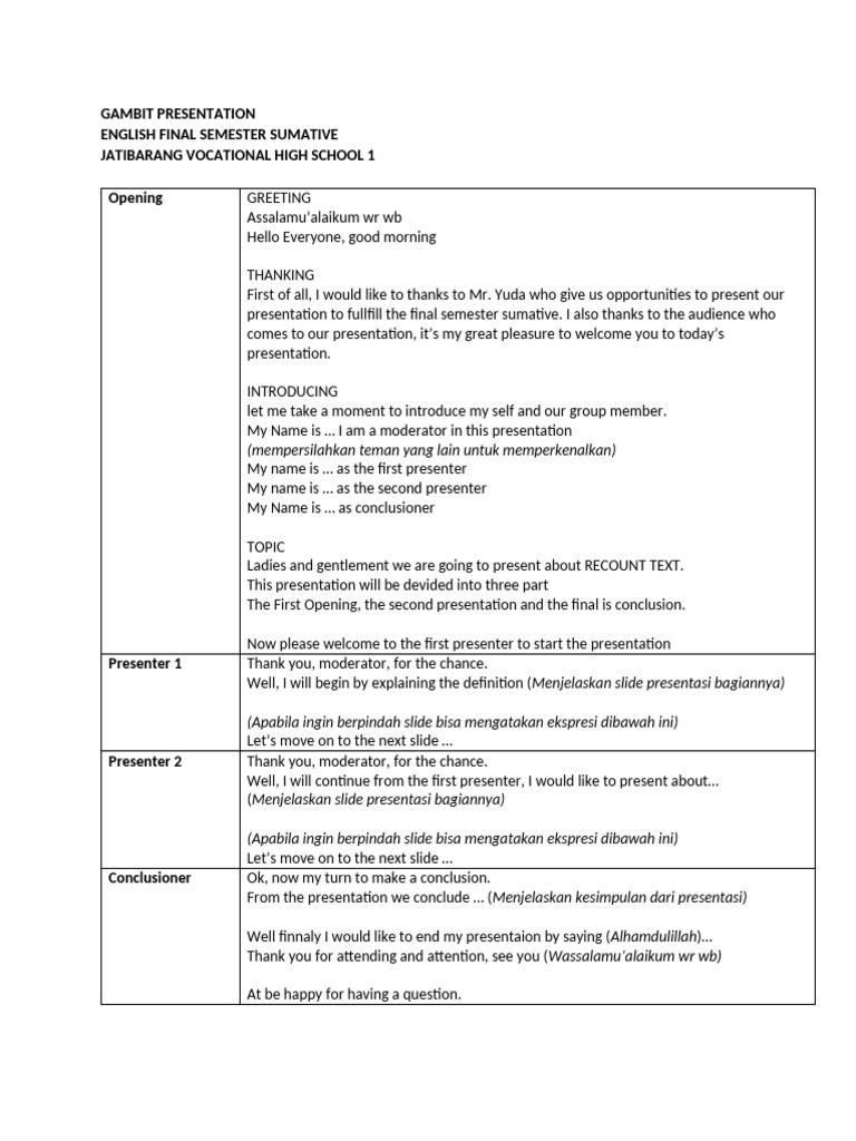 Gambit Presentation | PDF