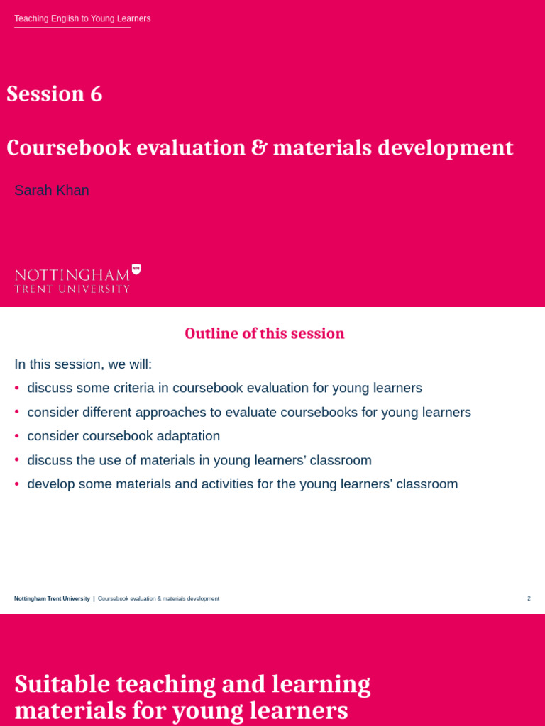 Session 6 - Course Book Evaluation & Materials Development | PDF | English As A Second Or ...