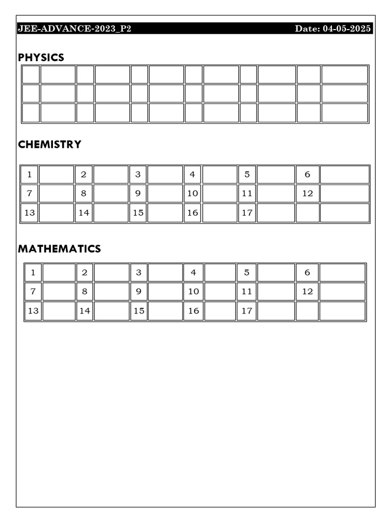 2023 Jee Advanced Paper-2 Key & Sol's | PDF